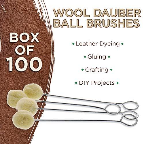 TCP Global Wool Daubers Ball Brush (paquete de 100) - Herramienta ...