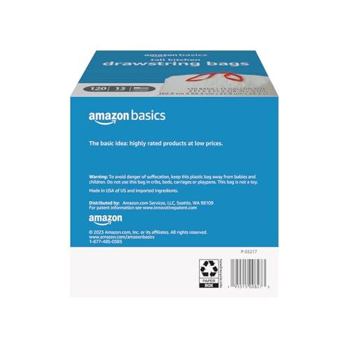 Amazon Basics Bolsas De Basura Altas Con Cordón Para Cocina 13 Galones