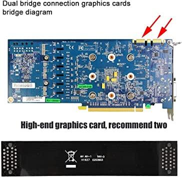 Cable GPU puente SLI flexible, tarjeta VGA Conector de interconexión de ...