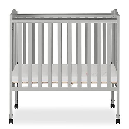 Dream On Me 2-in-1 Lightweight Folding Portable Stationary Side Crib in ...