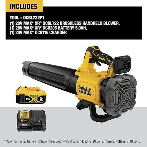 DEWALT 20V MAX* XR Leaf Blower, 125-MPH, 450-CFM (DCBL722P1) - Color ...