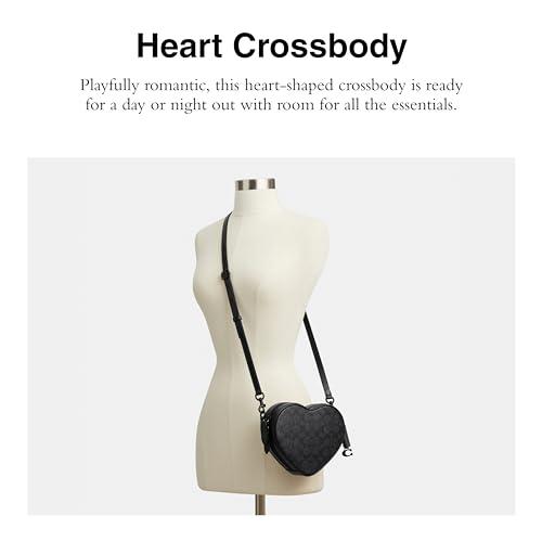 Coach Bolso cruzado con forma de corazón exclusivo de lona revestida ...