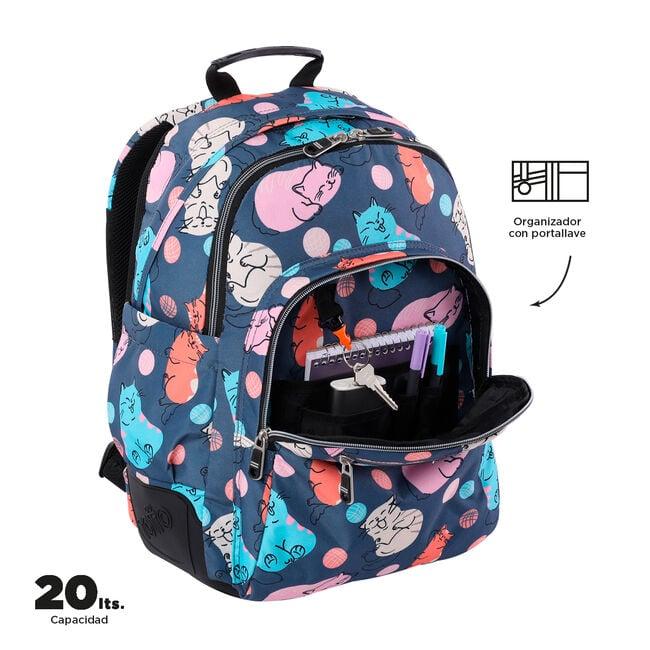 Mochila Escolar Eco Friendly Renjae Rayol Color Rosa Gris Estampado ...