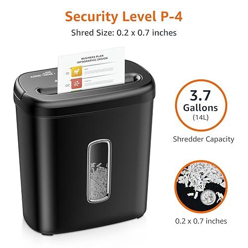 Amazon Basics 8-Sheet Cross Cut Paper Shredder and Credit Card Shredder ...