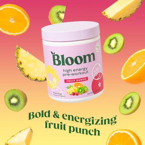 Bloom Nutrition Polvo preentrenamiento de alta energía, aminoenergía ...
