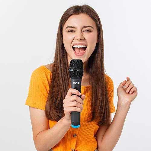 Pyle Sistema de micrófono inalámbrico UHF portátil - Juego de cuatro ...