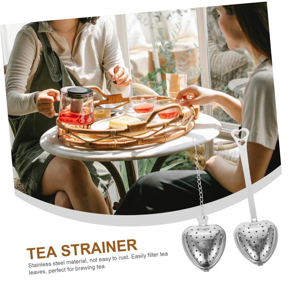 FUOYLOO 2pcs Heart Shaped Tea Glass Tea Colander Hot Tea Infuser ...