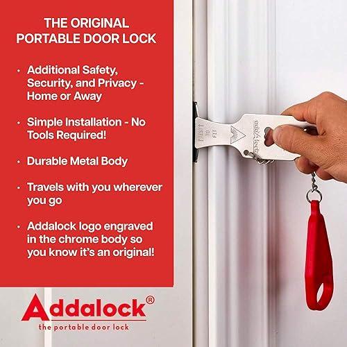 Addalock The Original Portable Door Lock for Travel Home Security, 1 ...