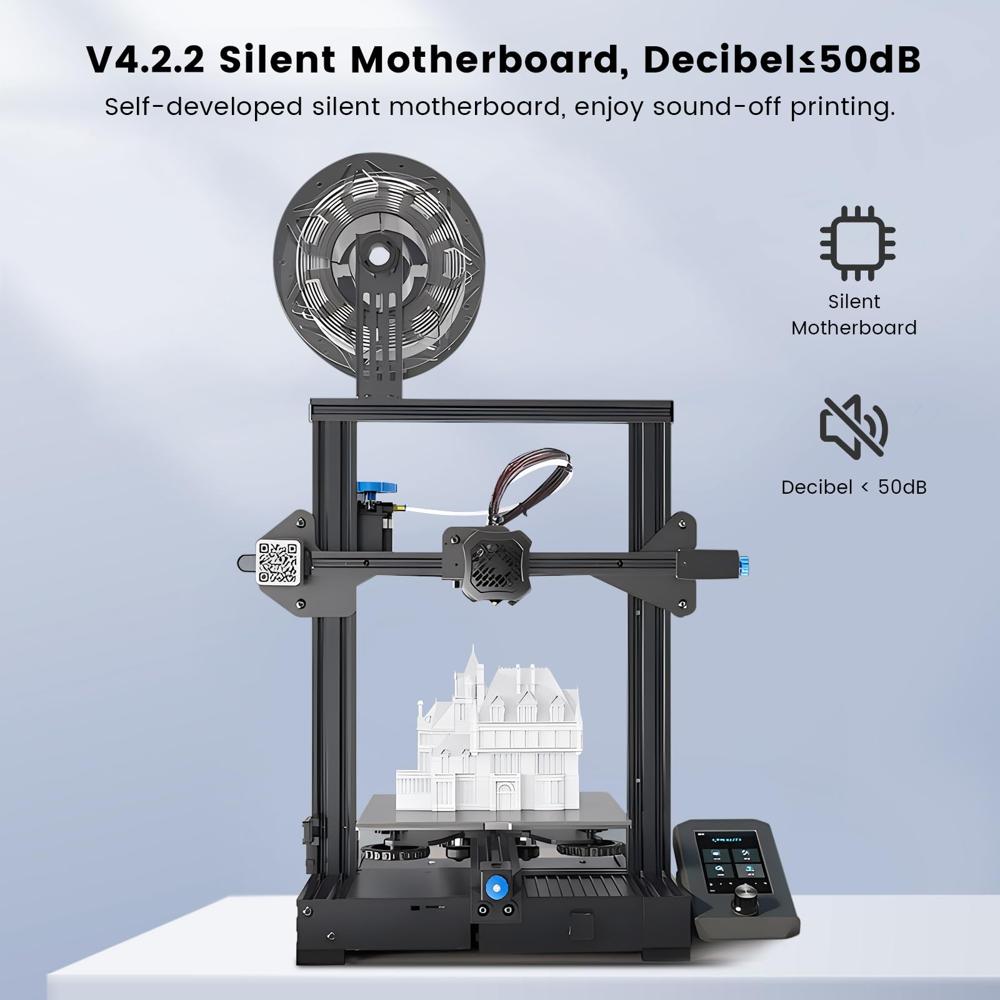 Creality Ender 3 V2 Upgraded 3D Printer with Silent Motherboard Branded ...