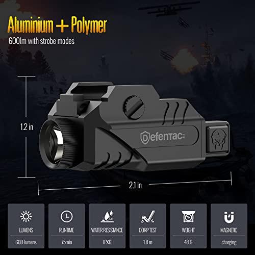 Defentac Combo láser de luz de pistola de 680 lúmenes, linterna táctica ...