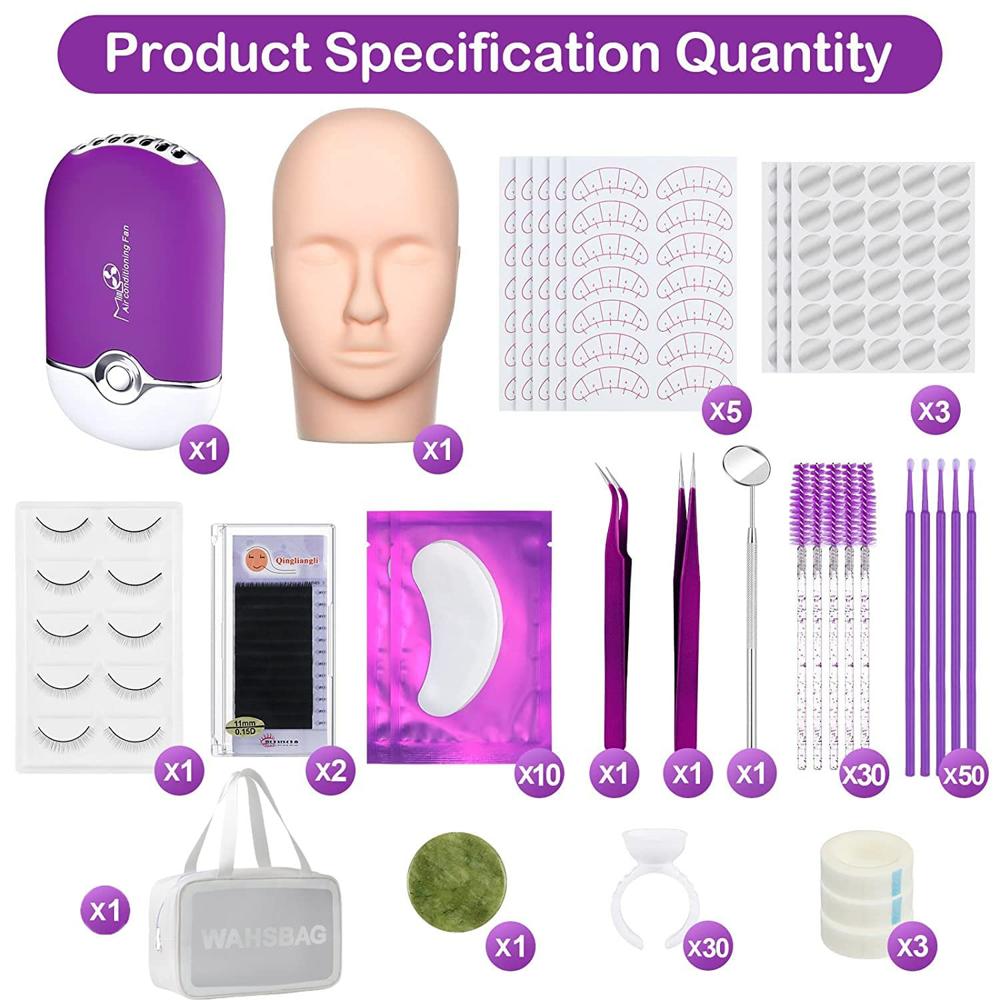 Eyelash Practice Kit Lash Kit, Eyelash Glue Storage Tank,Crystal Hair Eraser, Magic Hair Eraser ...