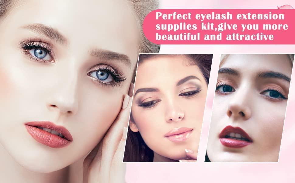 Eyelash Practice Kit Lash Kit, Eyelash Glue Storage Tank,Crystal Hair Eraser, Magic Hair Eraser ...