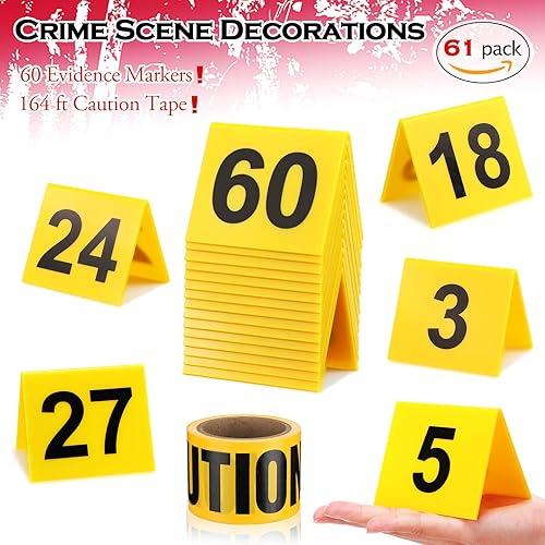 Crime Scene Markers Evidence Markers, includes 60 Number ID Tents and a ...