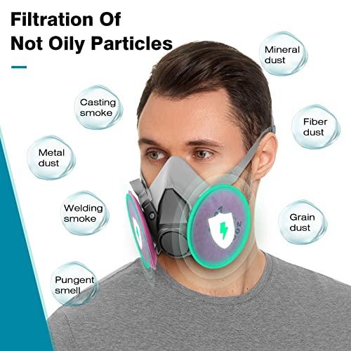 KYFLZL Half Facepiece Reusable Respirator， with 2097 filters Against ...