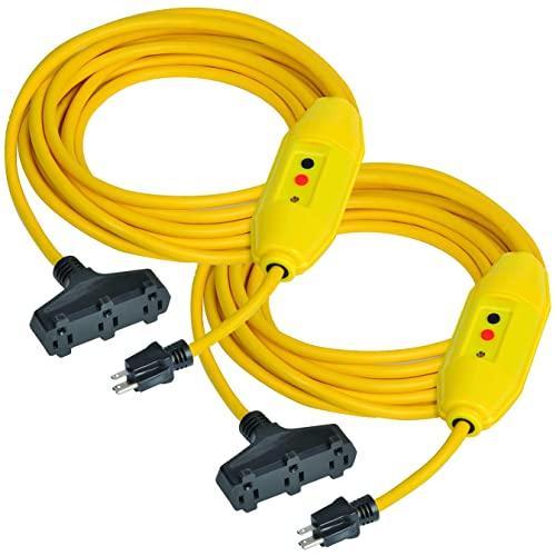 Electriduct GFCI Power Extension Cord 3 Outlets UL Outdoor Waterproof ...