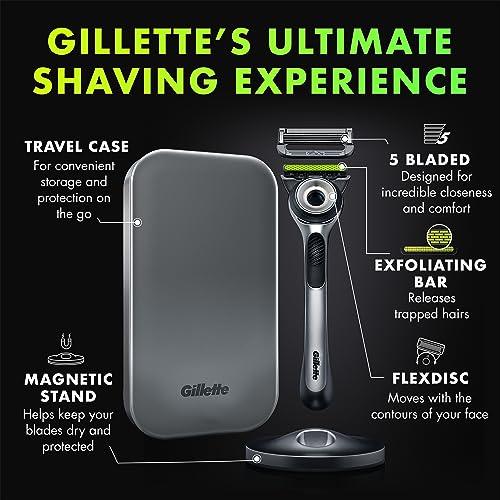 Gillette Labs con barra exfoliante de Gillette para hombre, maquinilla de afeitar y estuche de ...