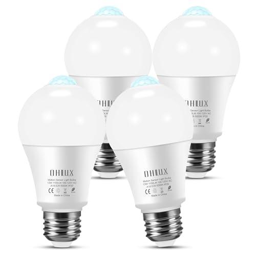 Motion Sensor Light Bulbs, 13W (120-Watt Equivalent) Motion Detector ...
