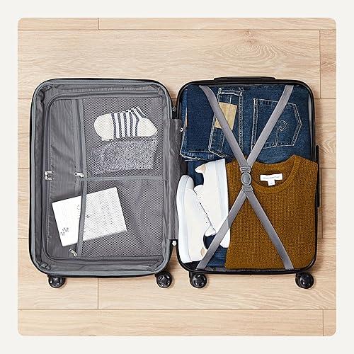 Amazon Basics Expandable Hardside Carry-On Luggage, 20-Inch Spinner ...