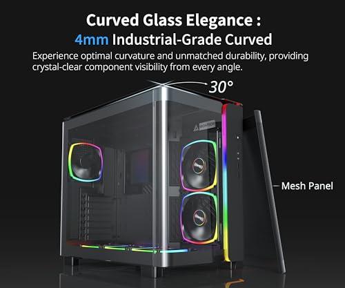 MONTECH King 95 PRO Dual-Chamber ATX Mid-Tower PC Gaming Case, High ...