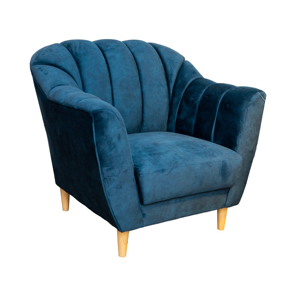 Sofa Bastonia 1 Puesto Tela Salome Color Azul Kalea : Precio Guatemala
