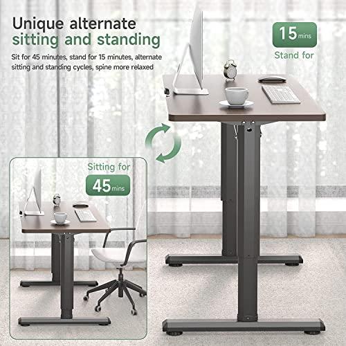 Dripex Electric Standing Desk, 55 x 24 Inch Adjustable Height Desk Home ...