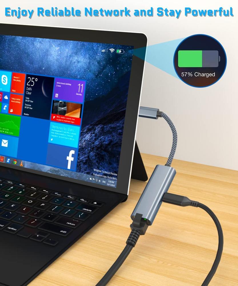 Adaptador Itramax USB C Gigabit Ethernet con puerto de carga | Conector ...