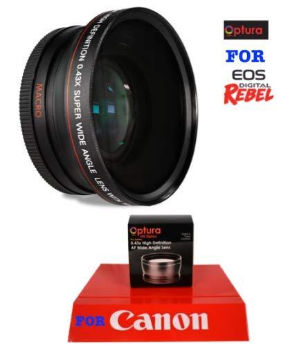OPTURA HD Photo® Gran Angular + Lente Macro para Canon Rebel EOS T1 T2 ...