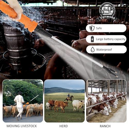 Cattle Prod Livestock Prod with Led Light Rechargeable Cattle Prod ...