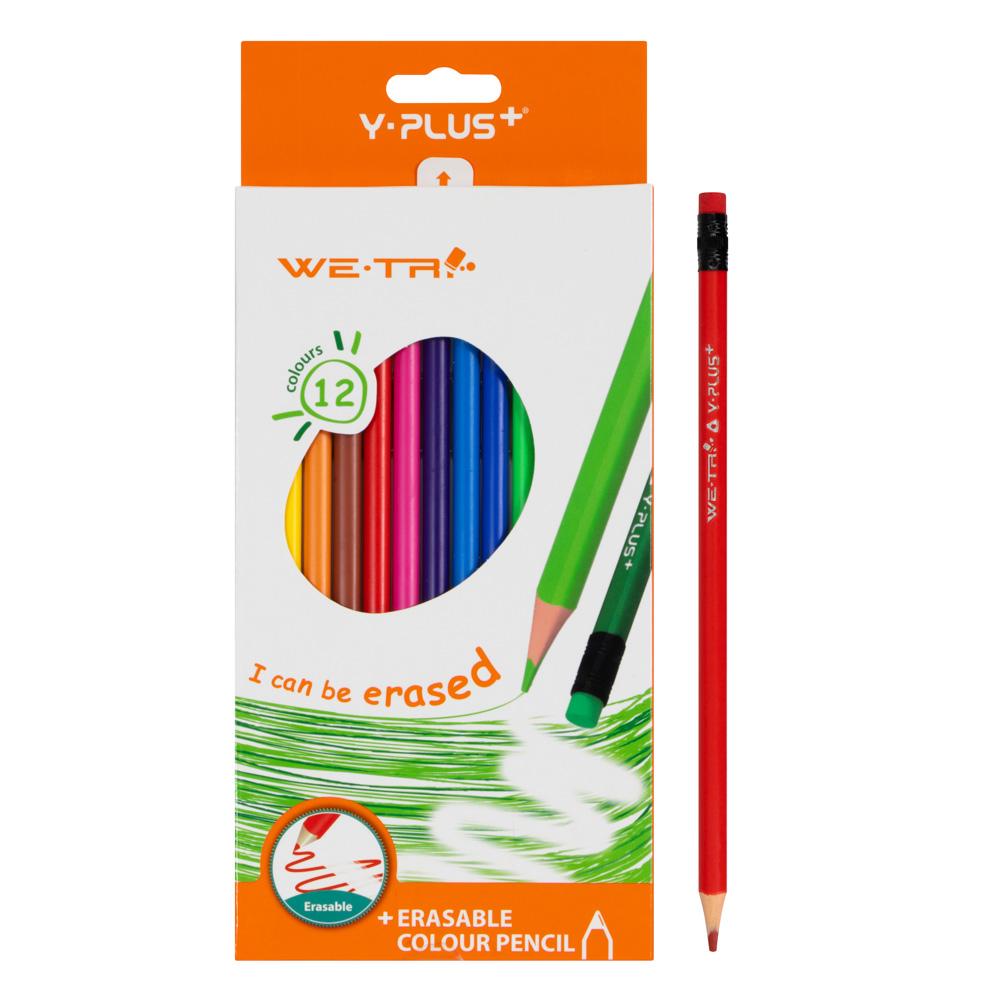 Crayon De Madera Y-Plus Tc180100 12 Col. Largo Borrables (144) : Precio ...