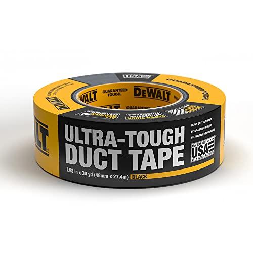 DEWALT Ultra-Tough Black Duct Tape, Rollo individual, 1.88 in x 30 yd ...