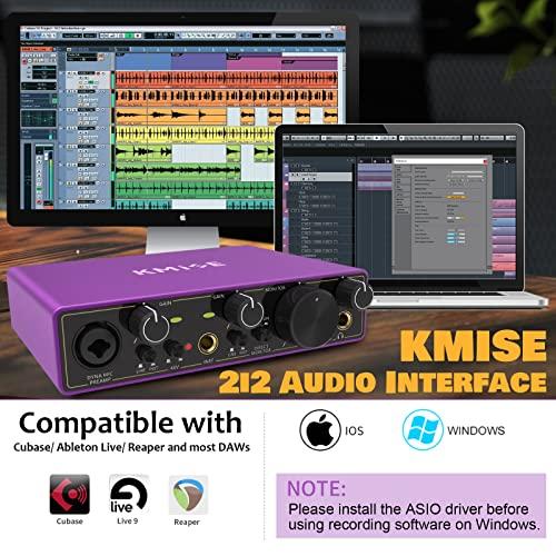 Interfaz de audio USB para equipo de audio PC-Kmise 2i2 Tarjeta de ...