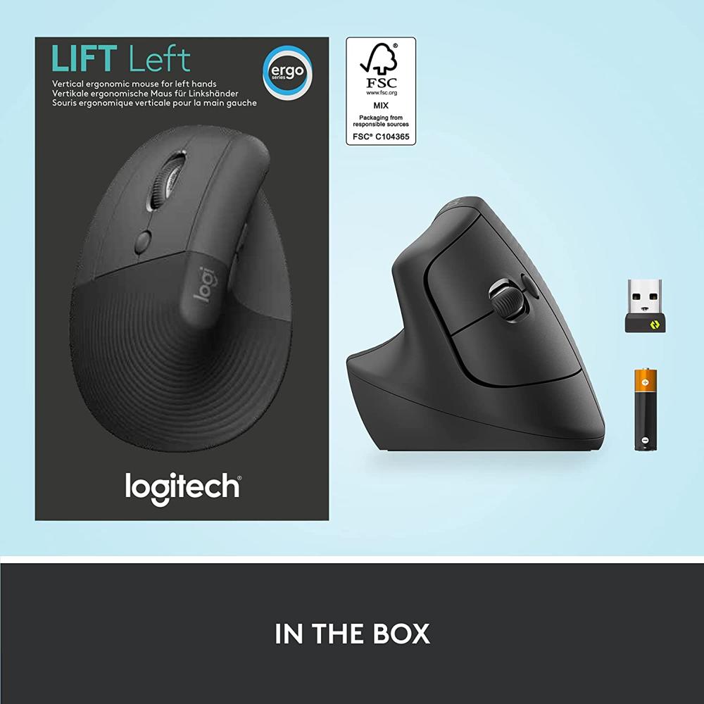 Mouse Logitech Usb Vertical Ergonomic Black 910-006467 : Precio Costa Rica