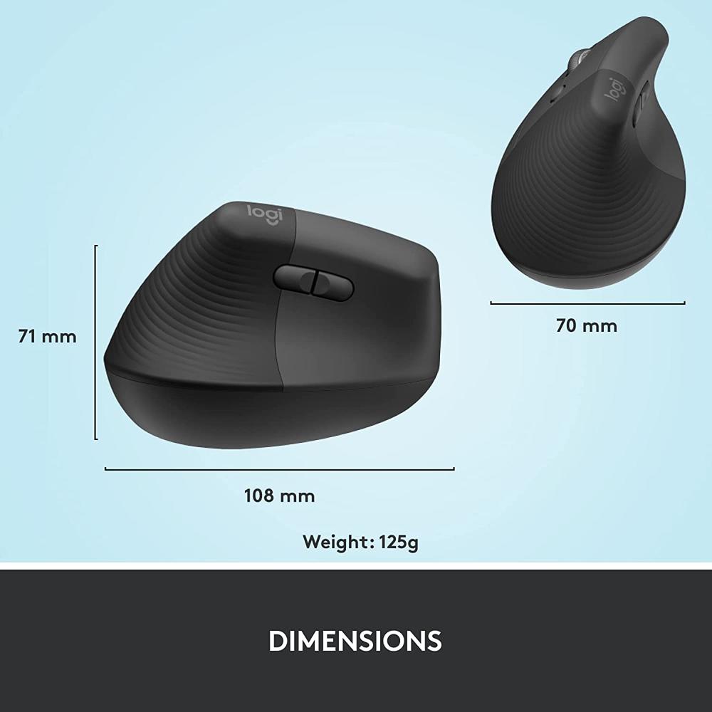 Mouse Logitech Usb Vertical Ergonomic Black 910-006467 : Precio Costa Rica