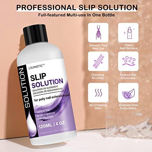LOUINSTIC Polygel Slip Solution - Solución antideslizante de 4 oz para ...
