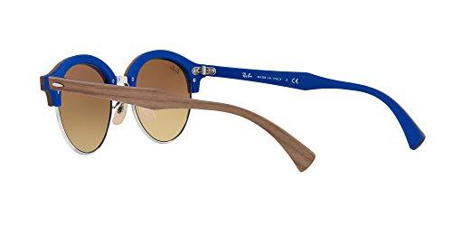Ray-Ban Rb4246m Clubhouse Wood Round Sunglasses, Silver/Gradient Brown ...
