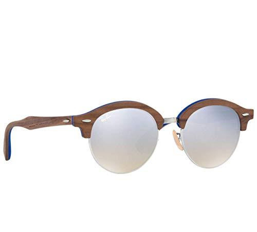 Ray-Ban Rb4246m Clubhouse Wood Round Sunglasses, Silver/Gradient Brown ...