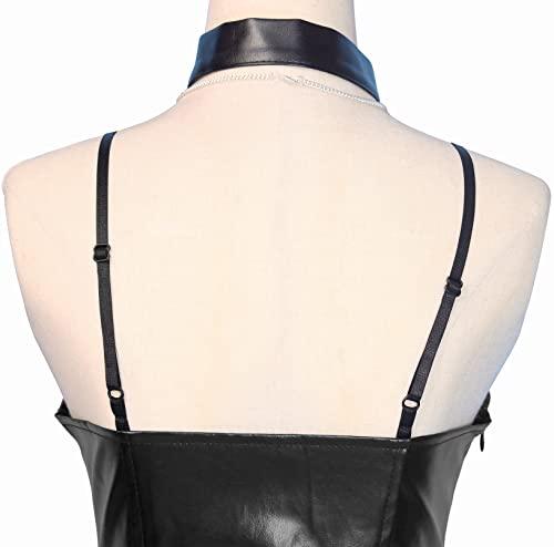 ETERNALMARK Misa Amane cosplay Faux Leather Goth Dress Outfit Costume ...