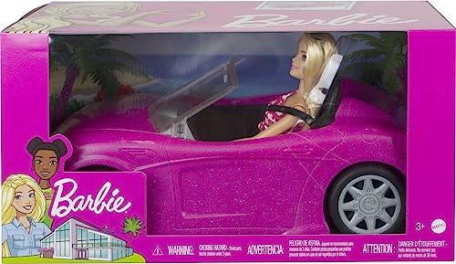 Juego de muñeca y coche Barbie, convertible de dos plazas en color rosa ...