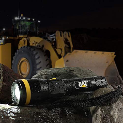 Cat Work Lights Very Bright Flashlight with 550 lm Dimmable Beam Rechargeable Battery Built In a ...