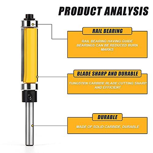 Broca de enrutador MEIGGTOOL de 1-1/2 pulgadas con cojinete superior e ... Broca de enrutador MEIGGTOOL de 1-1/2 pulgadas con cojinete superior e ...
