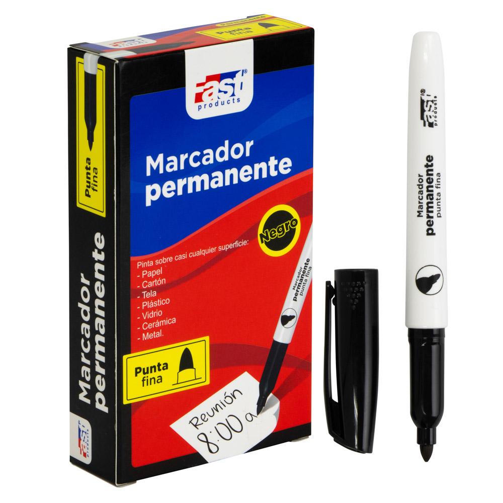 Marcador Permanente Fast Punta Fina Negro : Precio Guatemala