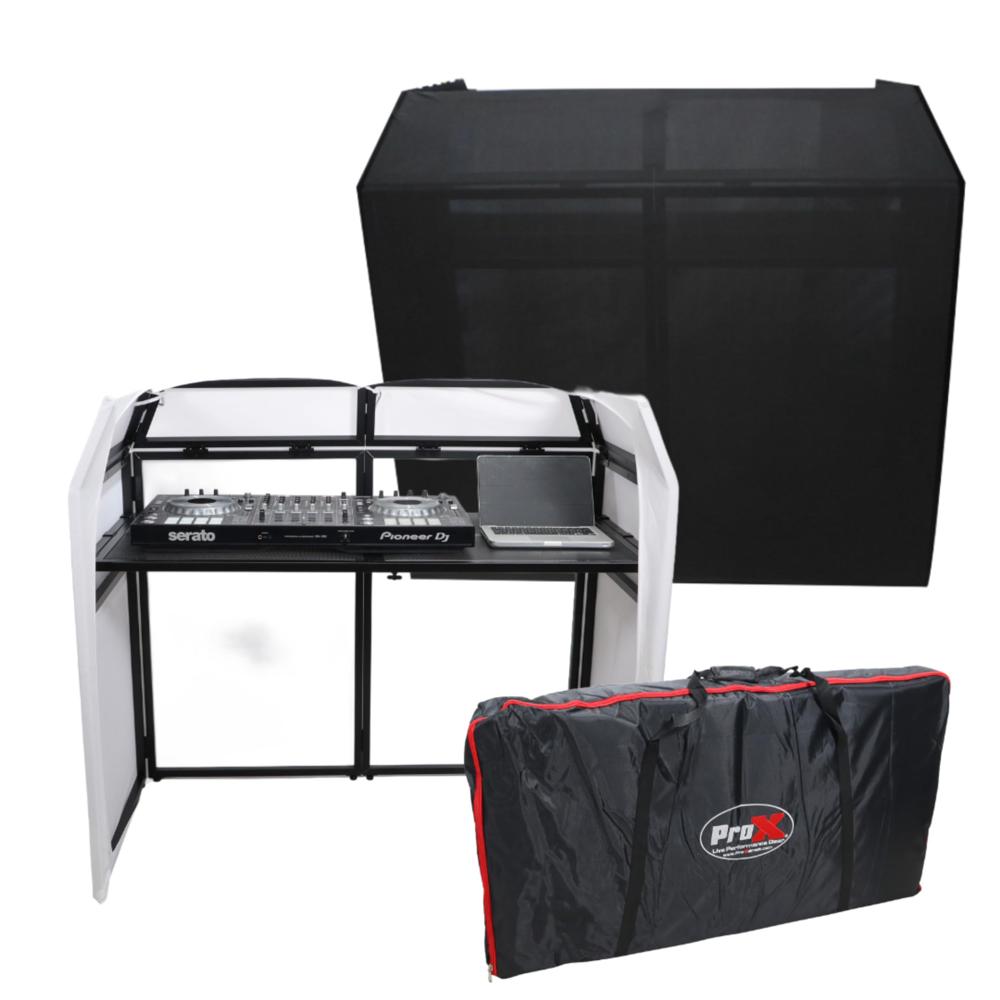 ProX XF-MESA-MK2 Mesa MK2 DJ Facade Table Station Includes White Black ...