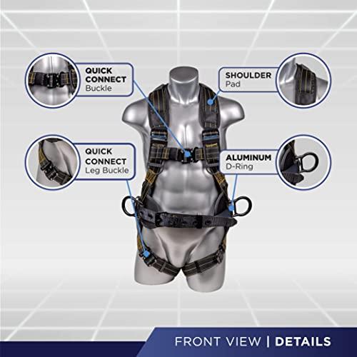 Palmer Safety Fall Protection 5 point Harness, Padded Back Support ...