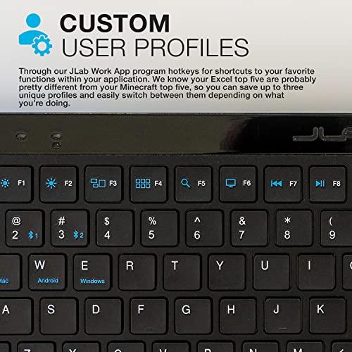 JLab JBuds Wireless Keyboard, Black, 95 Keys, Connect Via Bluetooth or ...