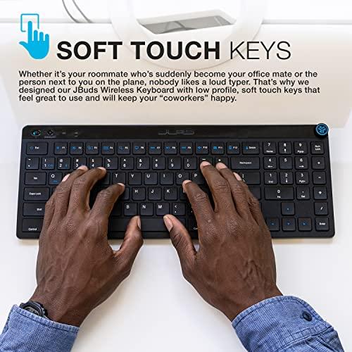 JLab JBuds Wireless Keyboard, Black, 95 Keys, Connect Via Bluetooth or ...