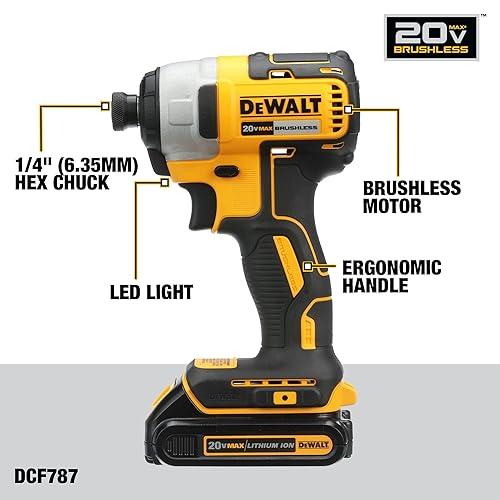 DEWALT 20V MAX Cordless Drill, Impact Driver, Power Tool Combo Kit, 2 ...