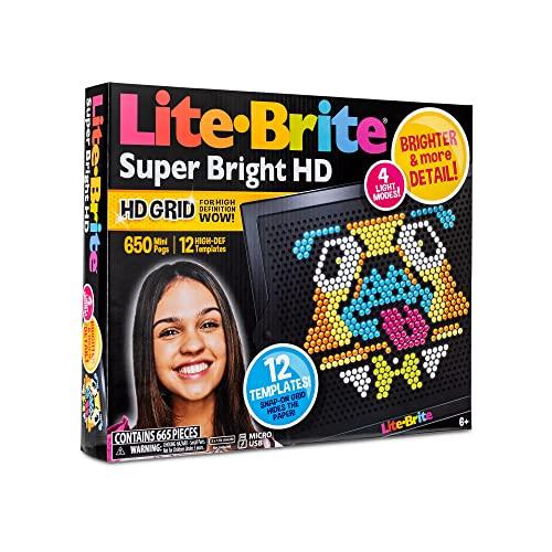 Lite-Brite LED Max! Alta definición súper brillante, incluye 650 ...