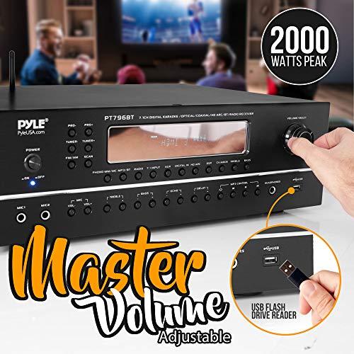 Pyle 7.1-Channel Hi-Fi Bluetooth Stereo Amplifier - 2000 Watt AV Home ...