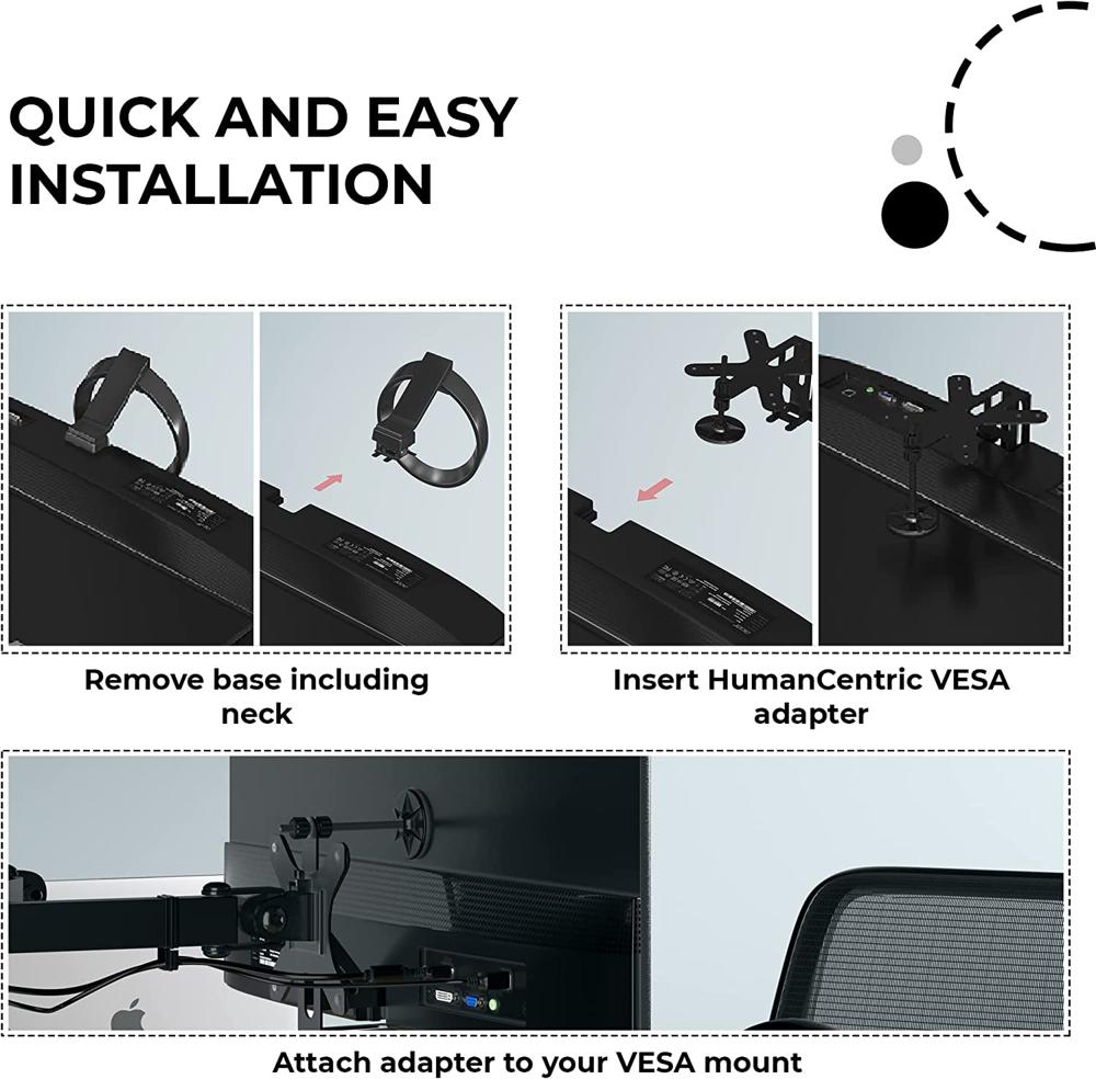 HumanCentric Soporte adaptador de montaje VESA, adaptador VESA ...
