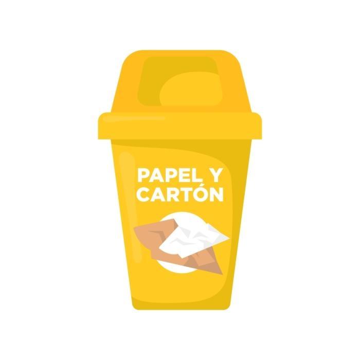 Basurero Sparta Plast Vaiven 50 Litros Amarillo (Papel Y Cartón ...